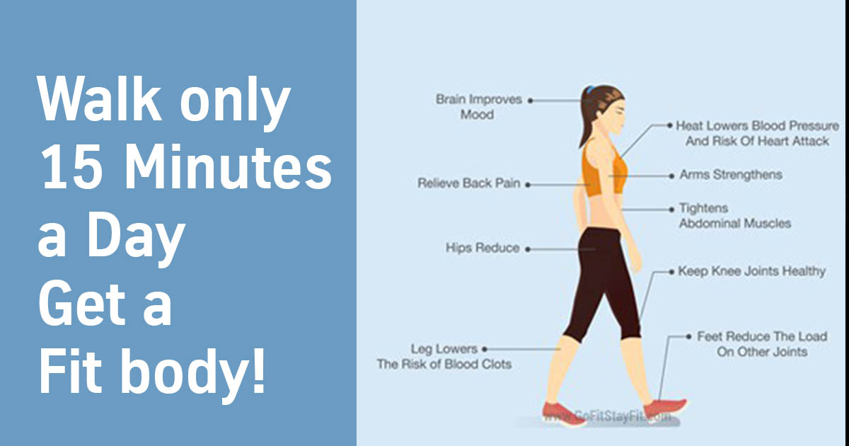 Walk only 15 Minutes a Day and Get a Fit body! - Healthy Natural Solution